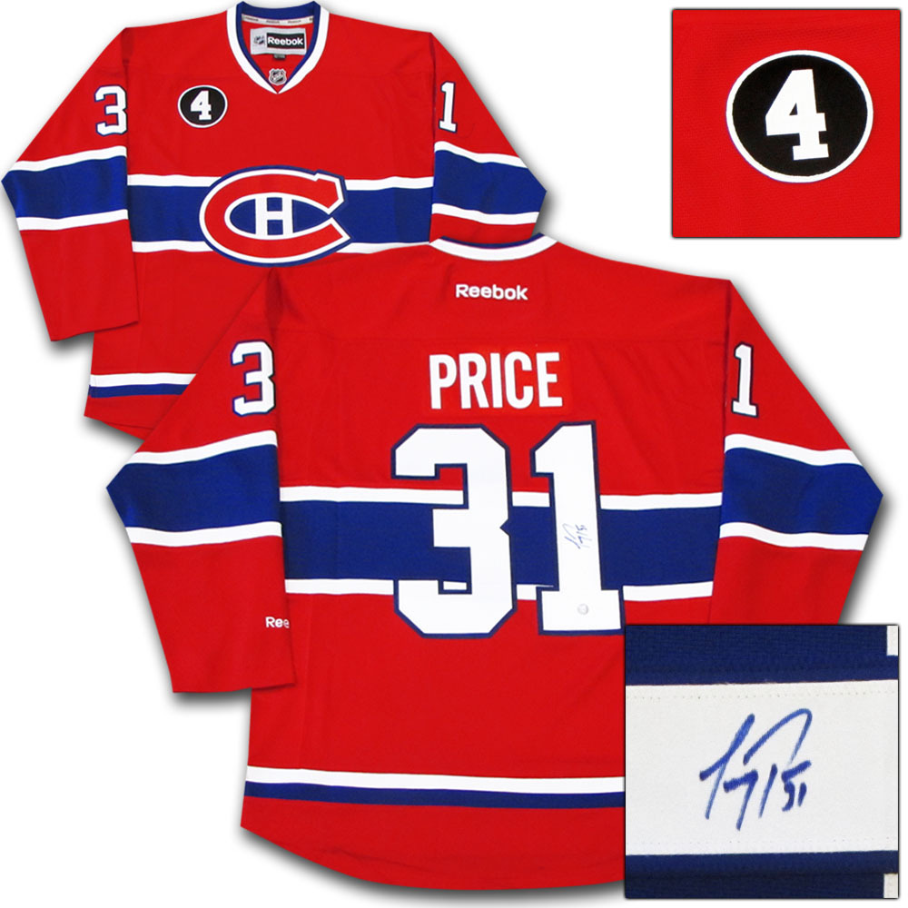 Carey Price Autographed Montreal Canadiens Jersey w/Jean Beliveau #4 ...