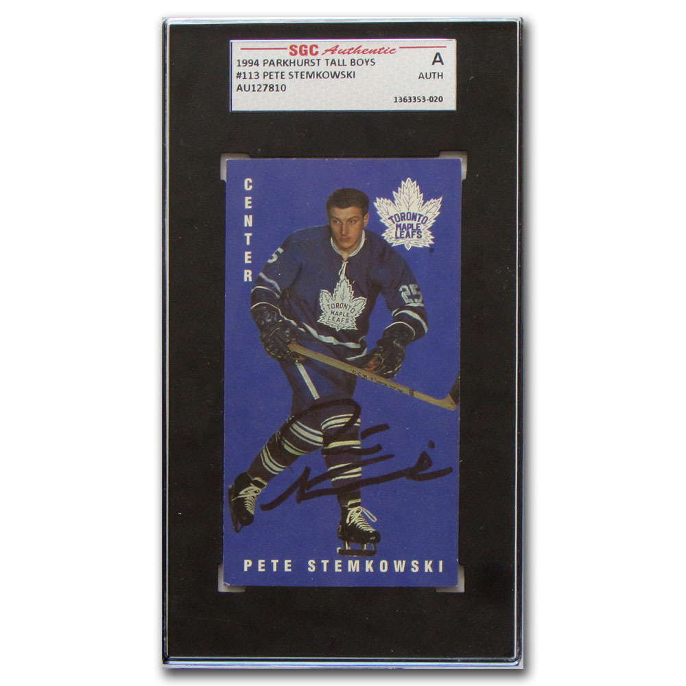 Pete Stemkowski Autographed 1994 Parkhurst Tall Boys Hockey Card (#113 ...