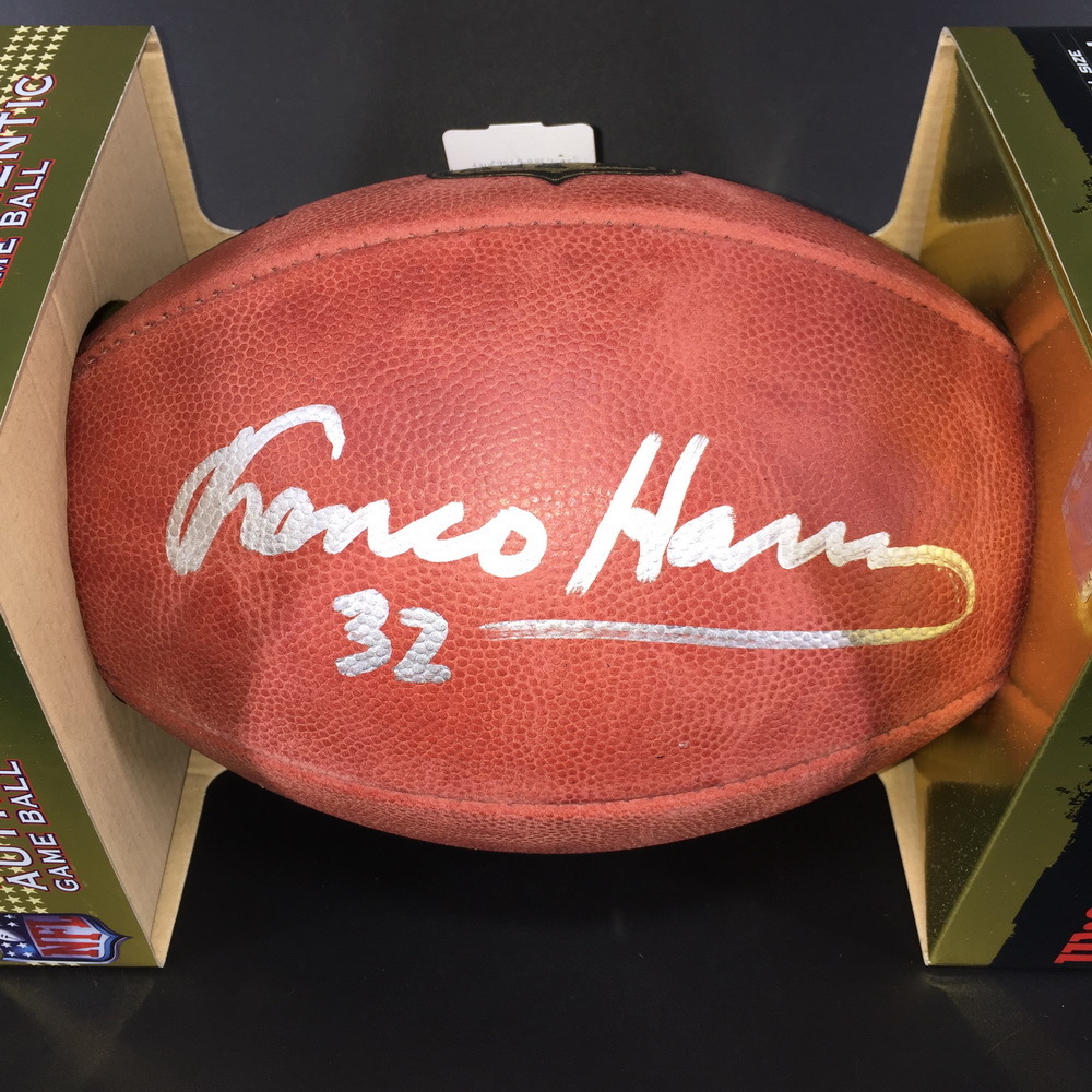 NFL Auction | HOF - Steelers Franco Harris Signed Authentic Football