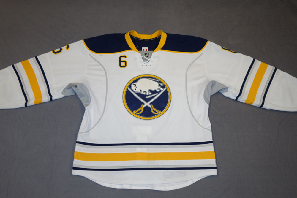 Mike Weber Game Worn Buffalo Sabres Away Jersey - NHL Auctions