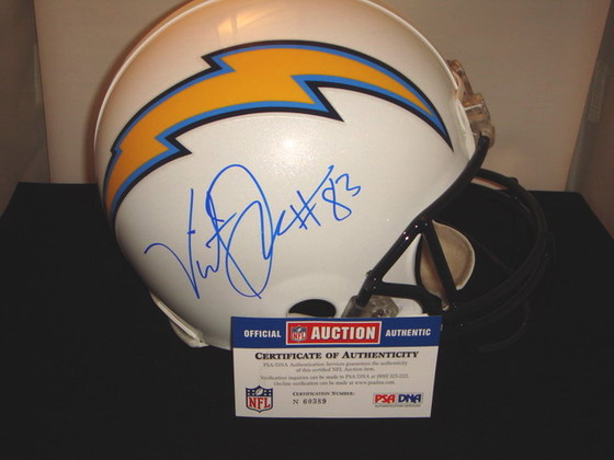 VINCENT JACKSON (SMUDGED) SIGNED CHARGERS PROLINE HELMET | The official ...