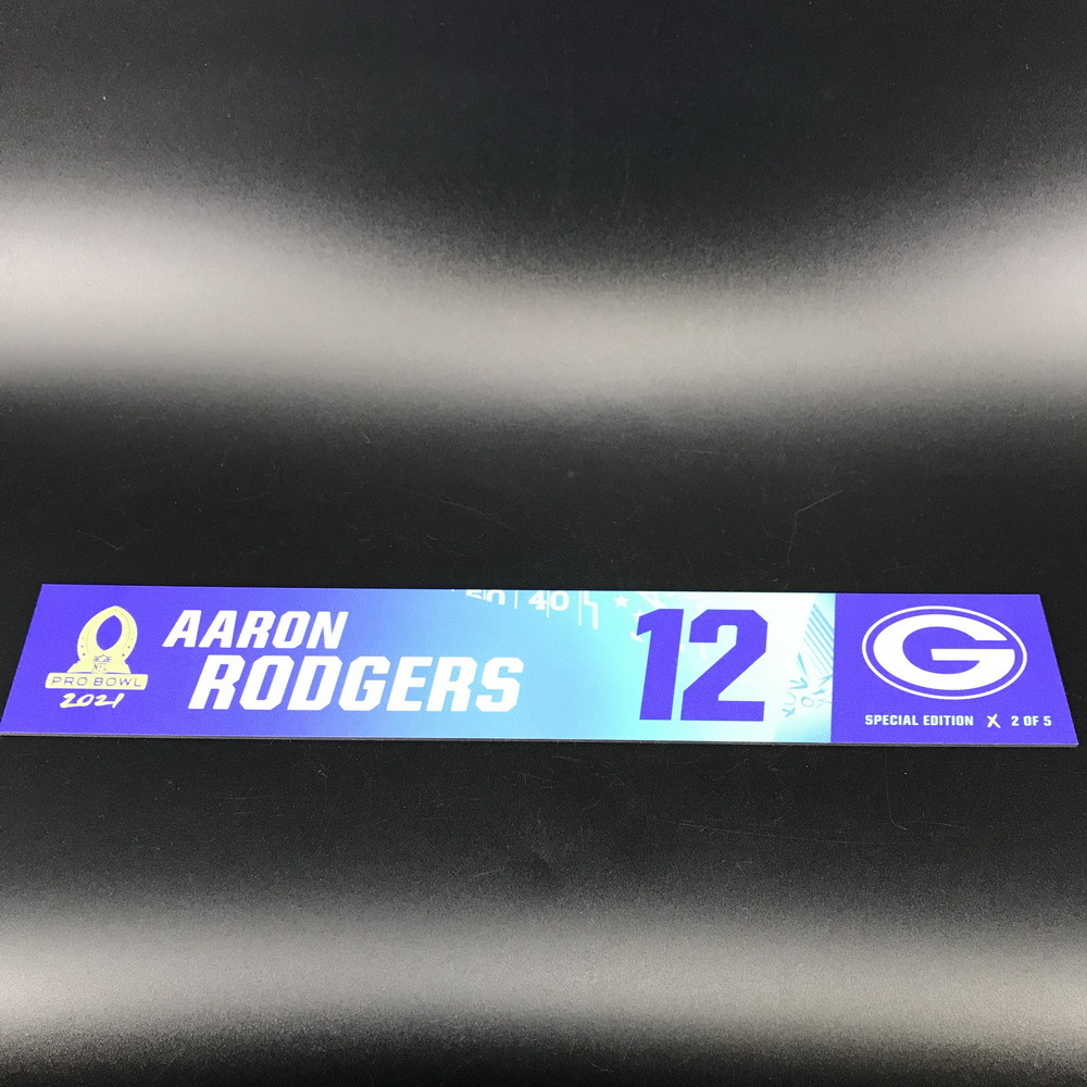 NFL - Packers Aaron Rodgers 2021 Pro Bowl Locker Nameplate Special ...