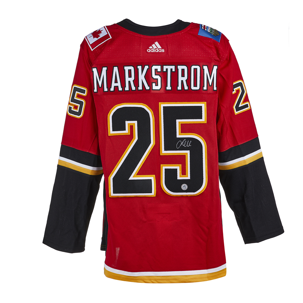 Jacob Markstrom Signed Calgary Flames Black Logo Third adidas Jersey ...