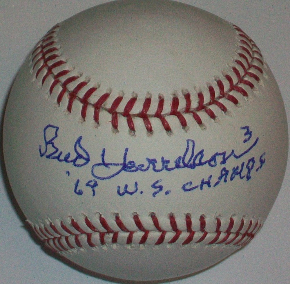 Bud Harrelson "69 WS Champs" Autographed Baseball | MLB Auctions