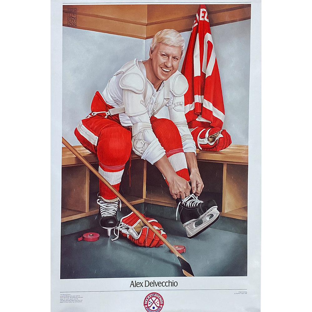 Alex Delvecchio Detroit Red Wings Poster - NHL Auctions