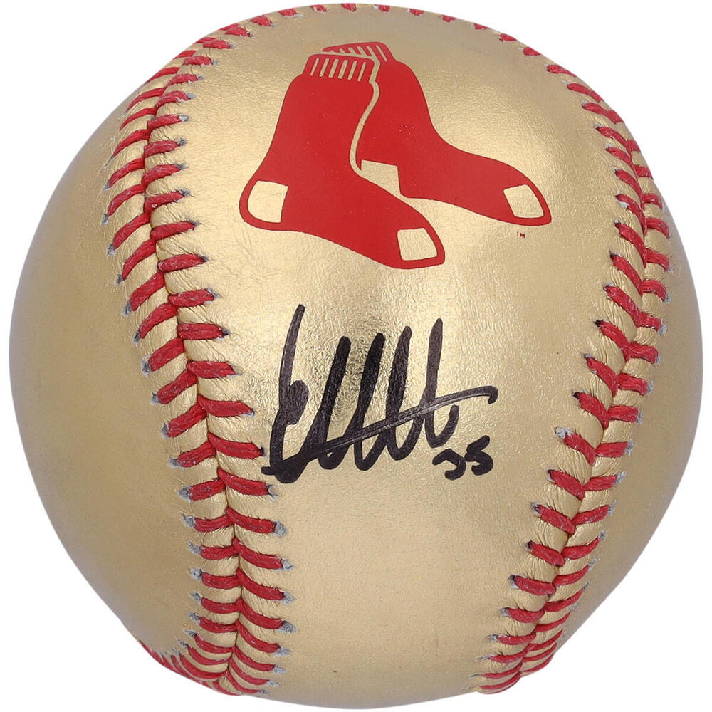 Linus Ullmark Boston Bruins Autographed Boston Red Sox Gold MLB ...