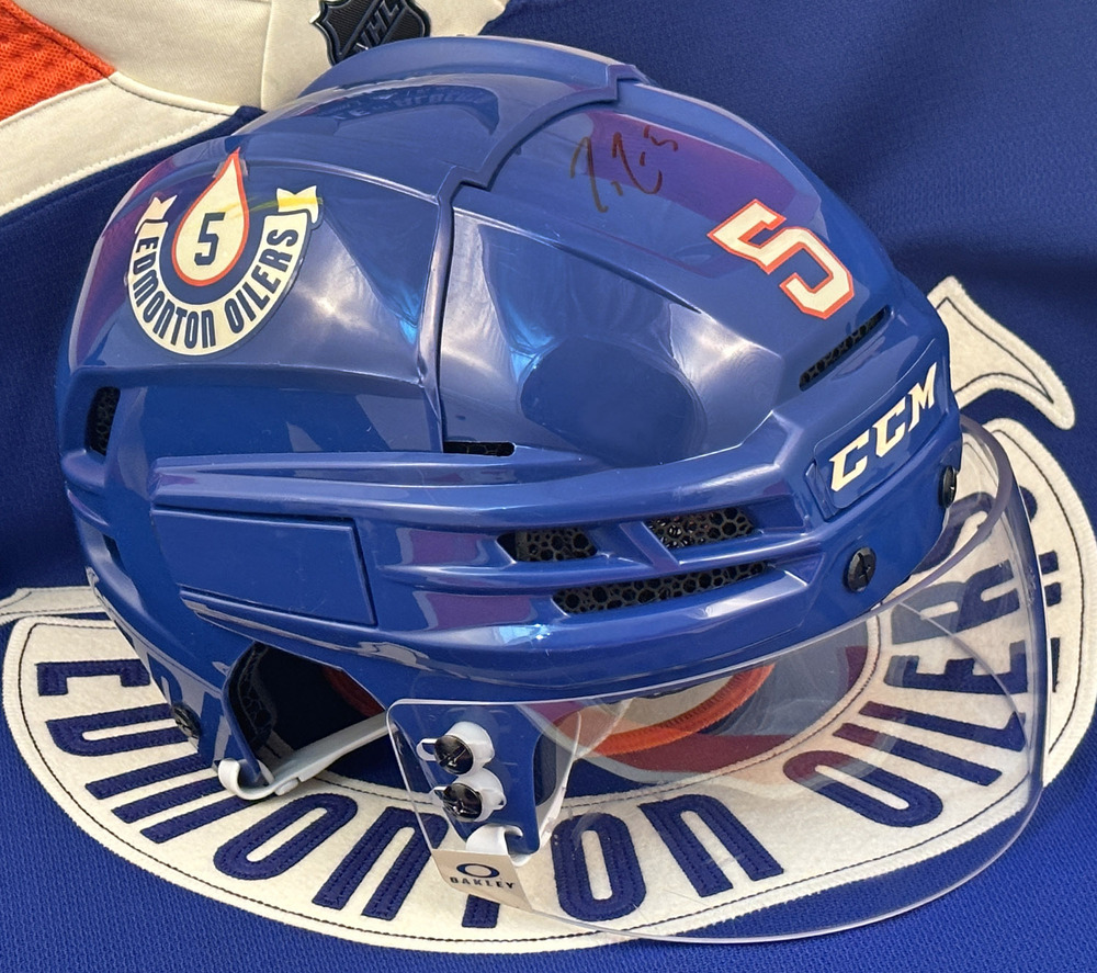 Cody Ceci #5 - Autographed 2023 NHL Heritage Classic Edmonton Oilers ...