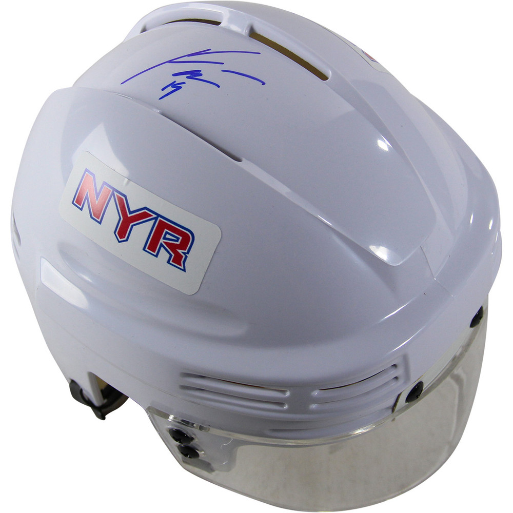 Jesper Fast Signed New York Rangers White Mini Helmet - NHL Auctions