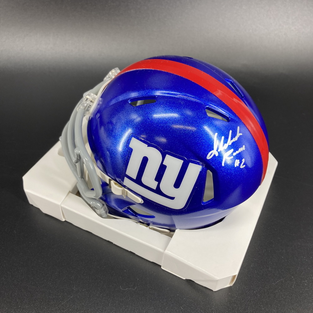 NFL - Giants Aldrick Rosas Signed Mini Helmet | The official auction ...