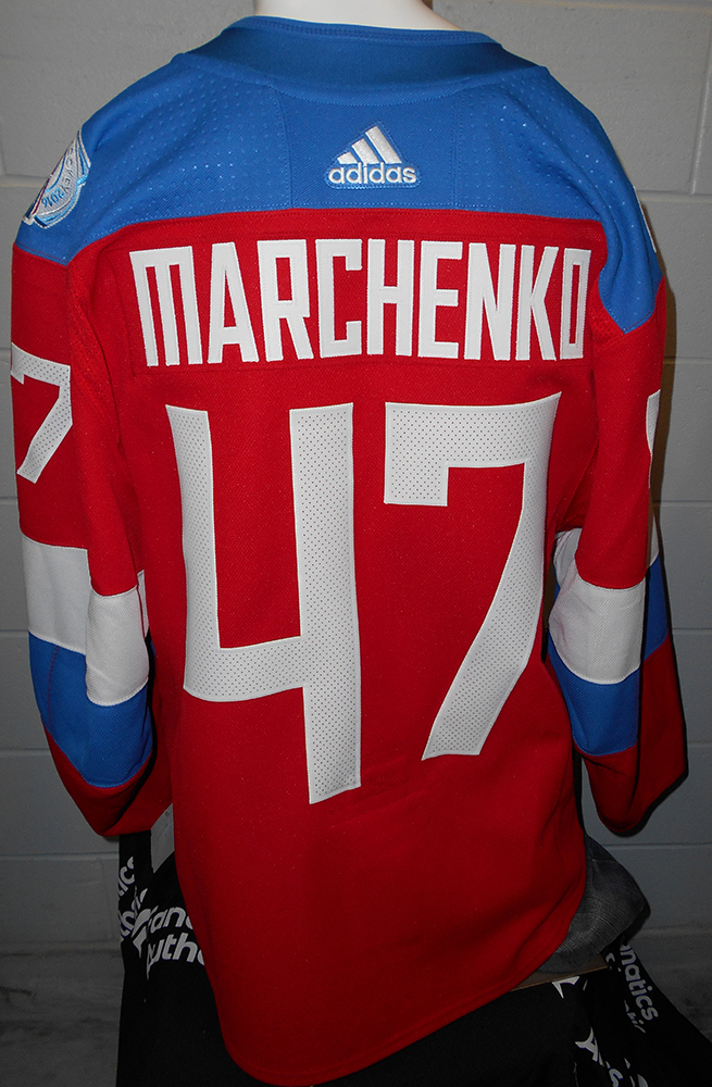 Alexey Marchenko Detroit Red Wings Game-Worn Home World Cup of Hockey ...