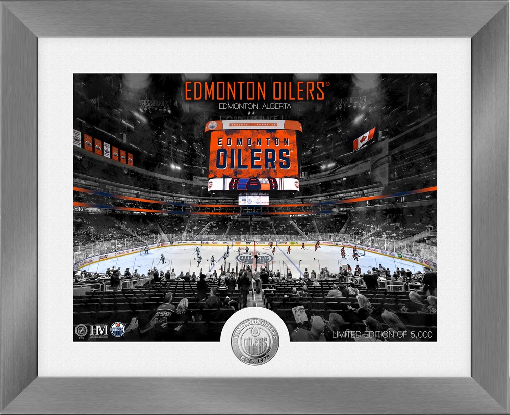 Edmonton Oilers Art Deco Silver Coin Photo Mint LE #1 - NHL Auctions