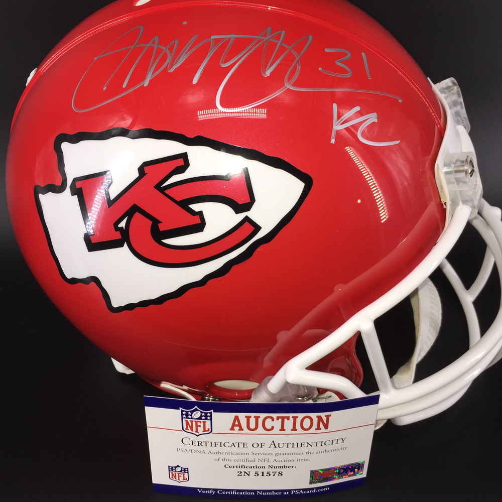 NFL Auction | PCC - Chiefs Priest Holmes Signed Proline Helmet