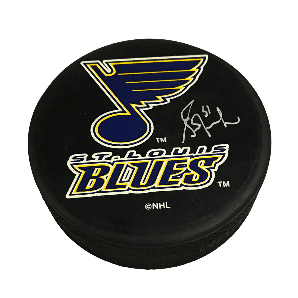 GRANT FUHR Signed St.Louis Blues Puck - NHL Auctions