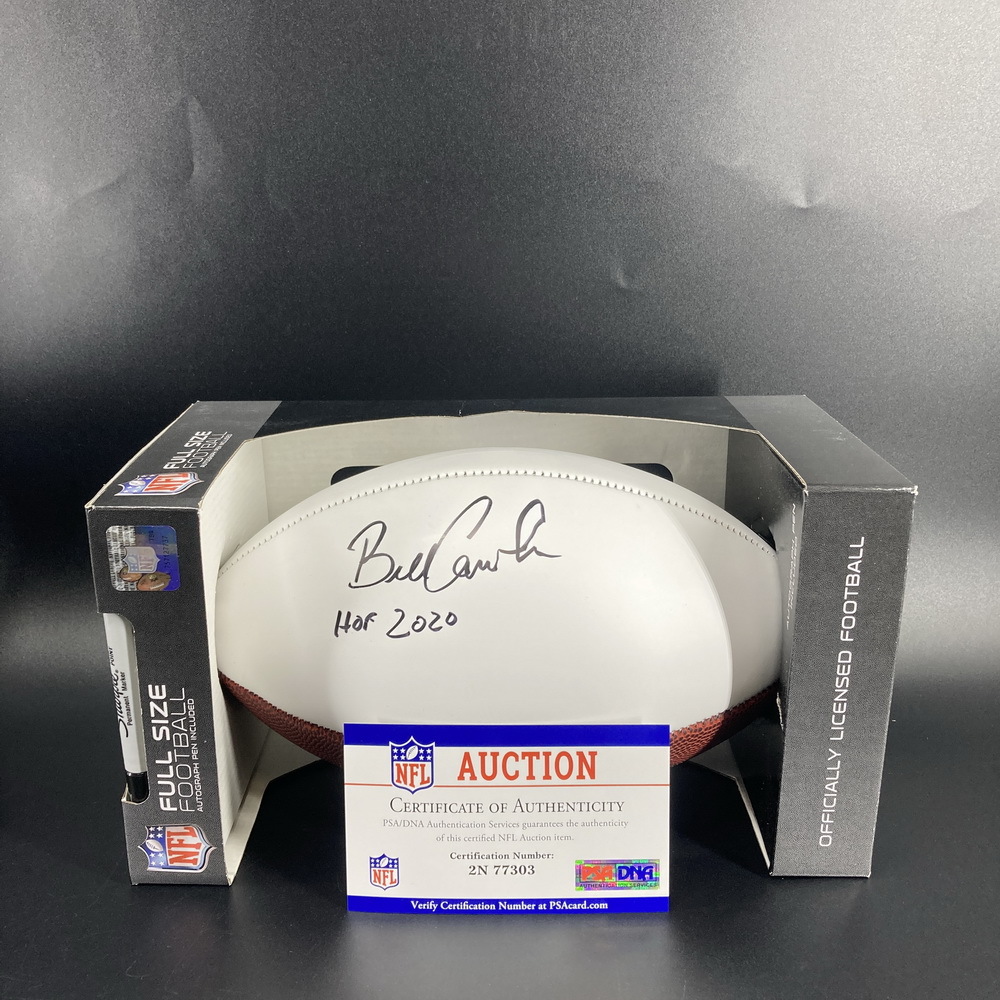 HOF - Steelers Bill Cowher Signed Panel Ball with HOF Logo and ""HOF 20 ...