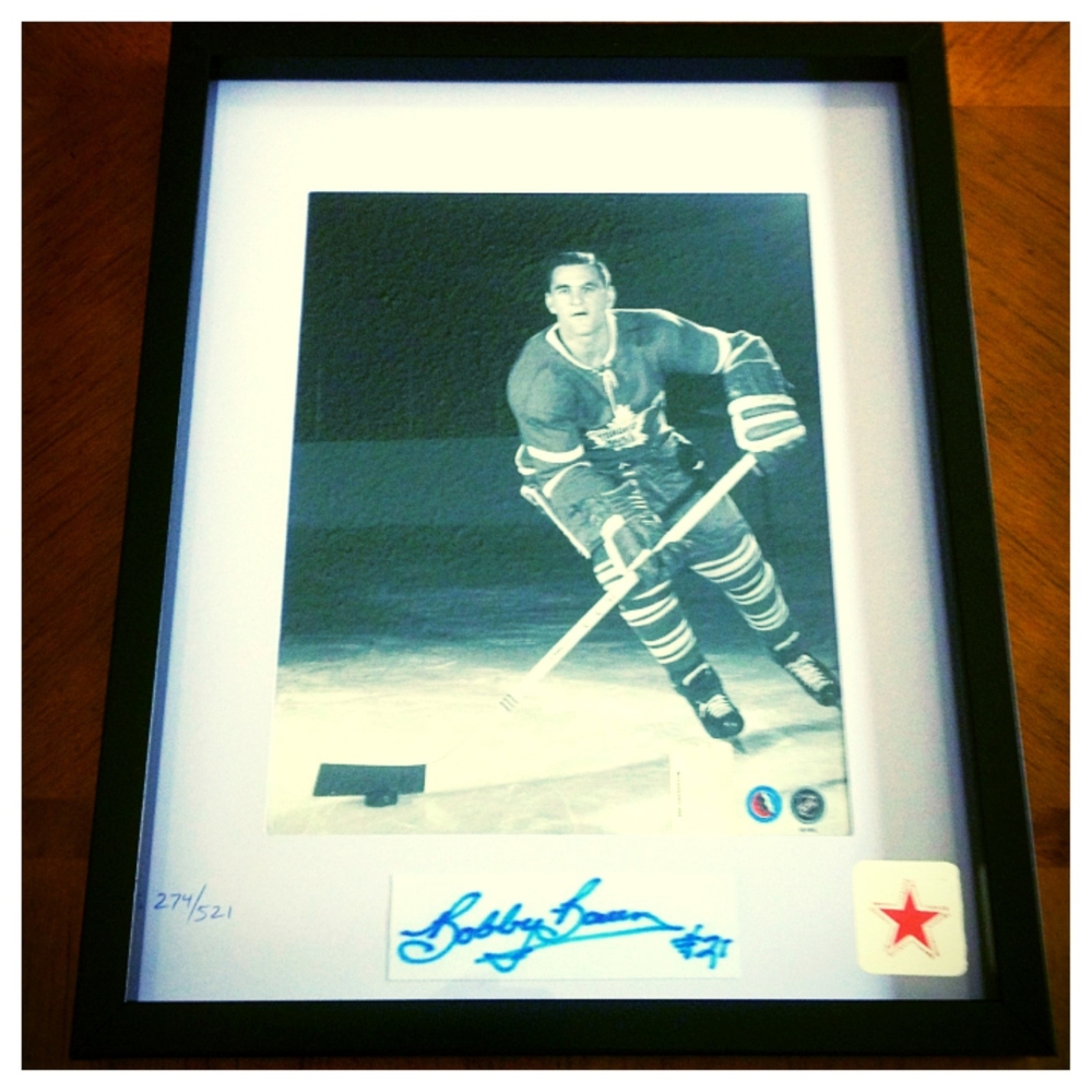 Bobby Baun Toronto Maple Leafs Action 8x10 Photo Custom Framed With Cut ...