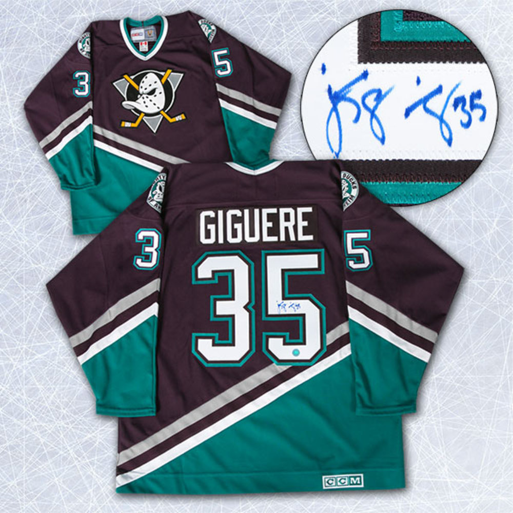 Jean-Sebastien Giguere Anaheim Mighty Ducks Autographed Retro CCM ...