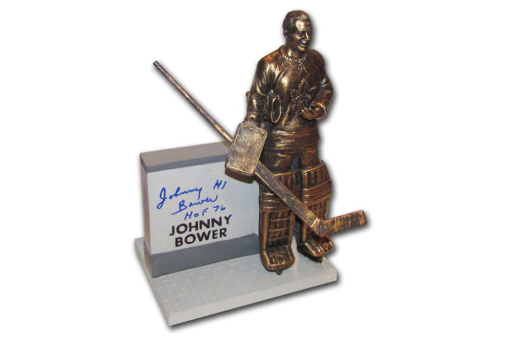 Johnny Bower Autographed Toronto Maple Leafs Legends Row Replica Statue ...