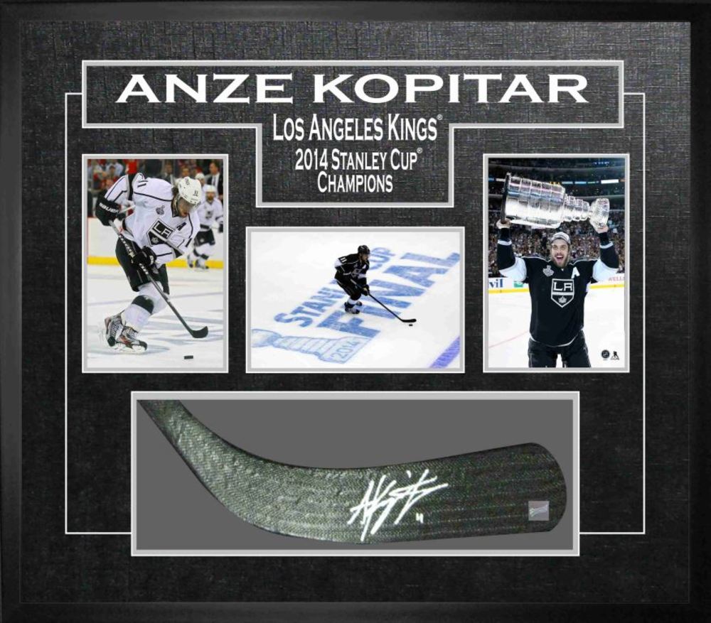 Anze Kopitar - Signed & Framed Stick Blade Featuring 3 Photos - LA ...