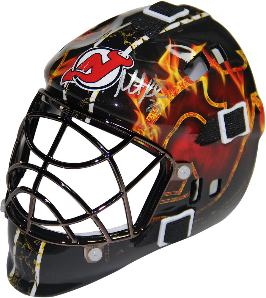 Martin Brodeur Signed Devils Flame Mini Helmet - NHL Auctions
