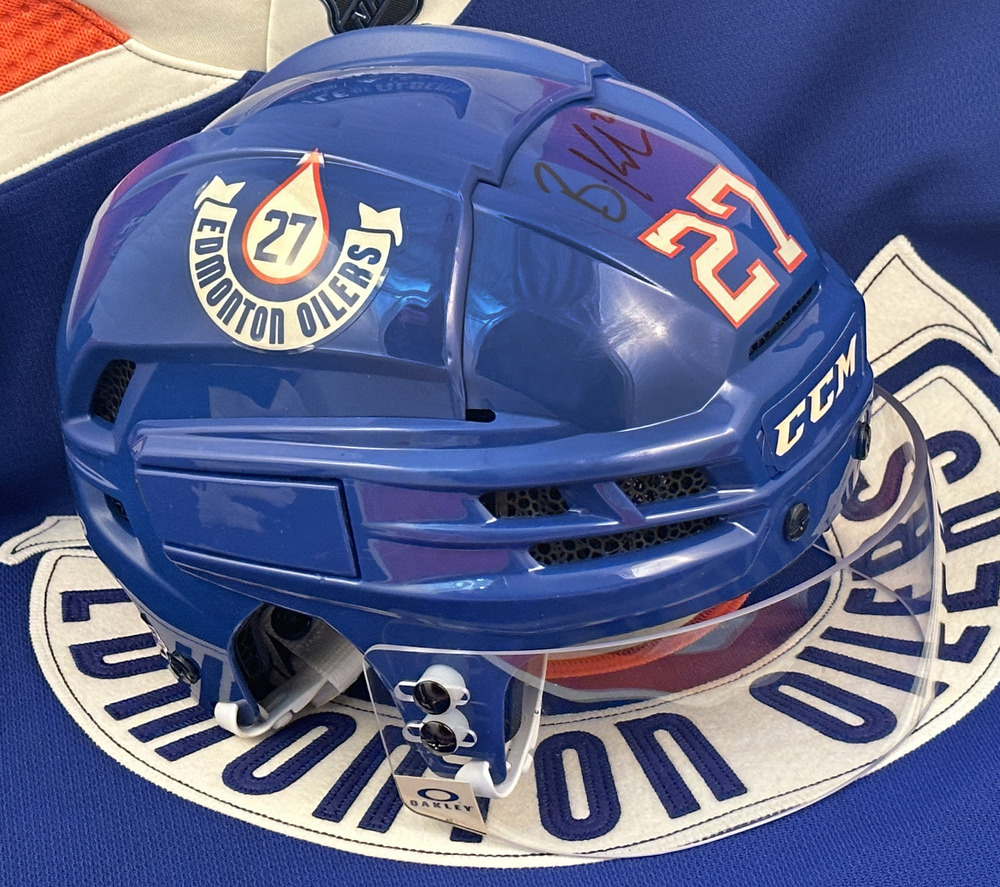 Brett Kulak #27 - Autographed 2023 NHL Heritage Classic Edmonton Oilers ...