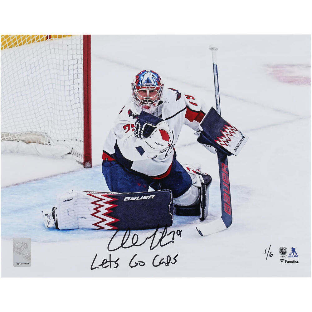 Charlie Lindgren Washington Capitals Autographed 11" x 14" White Jersey ...
