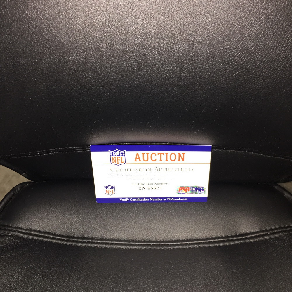 Christian McCaffrey signed Football + Panthers Draft Chair Used on site ...