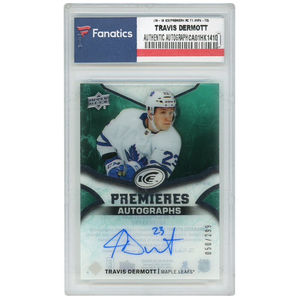 Travis Dermott Toronto Maple Leafs Autographed 2018-19 Upper Deck Ice ...