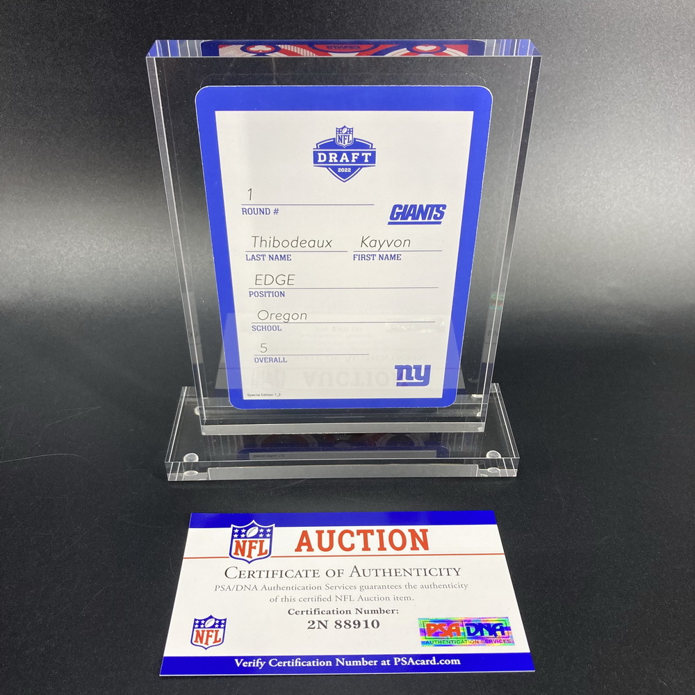 Hurricane Ian Relief - Giants Kayvon Thibodeaux Special Edition 2022 ...