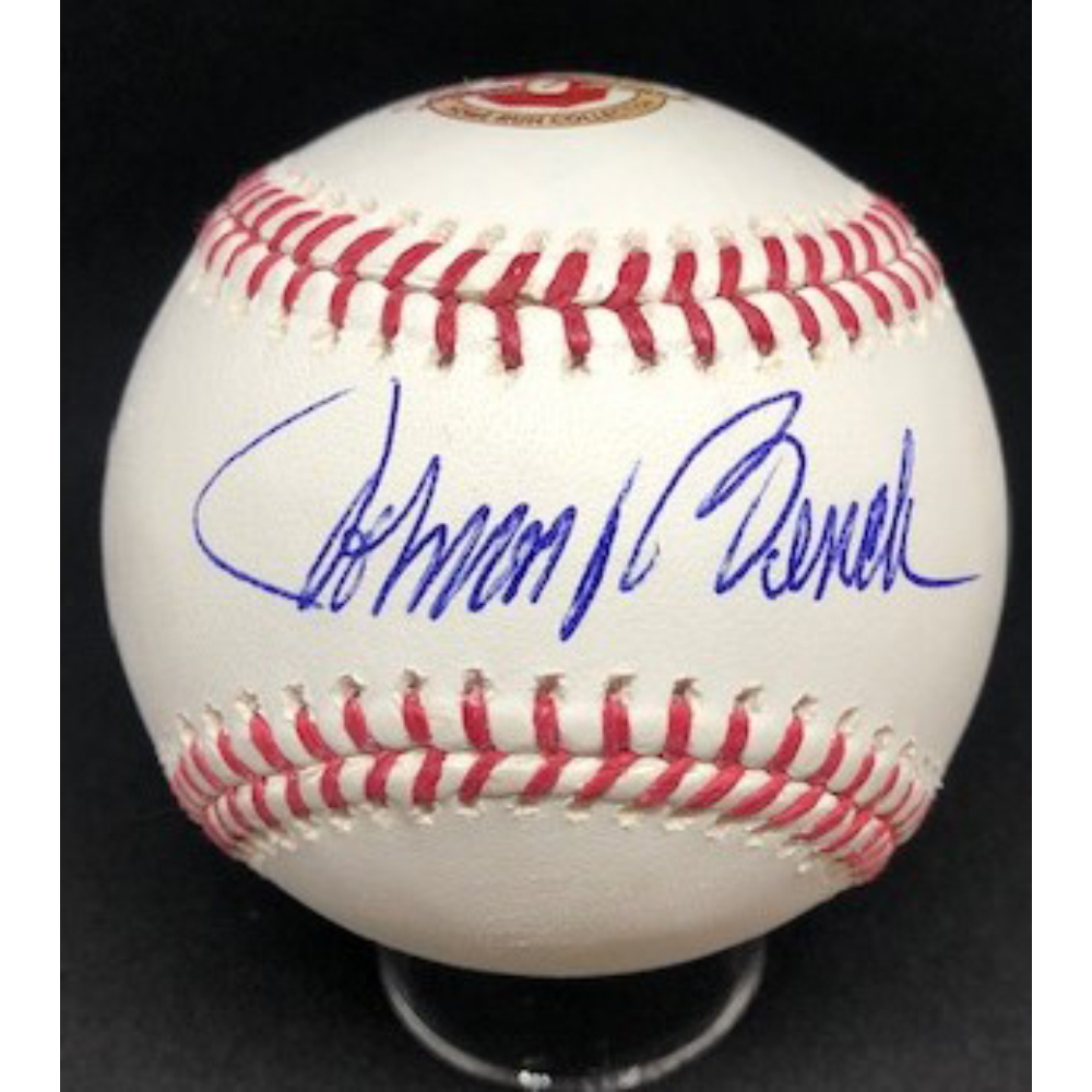 Johnny Bench Autographed Baseball with Home Run Collection Logo | MLB ...