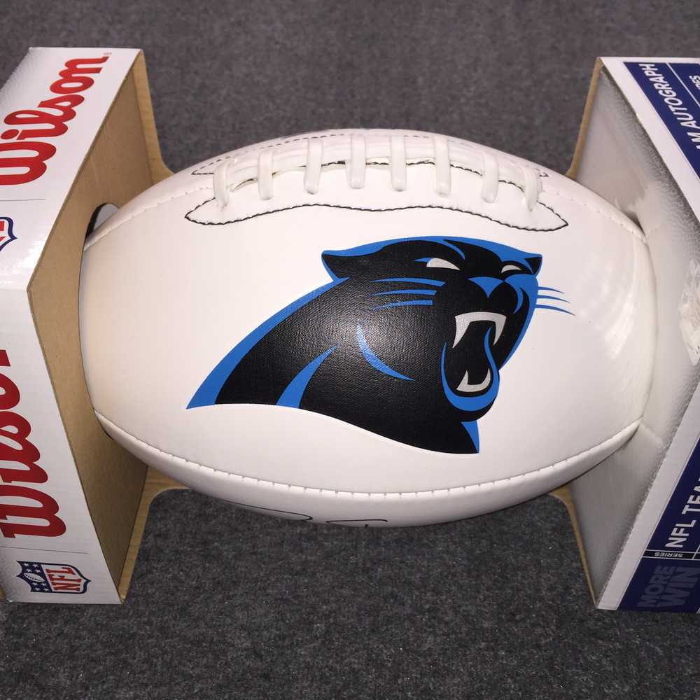 Panthers - Jonathan Stewart signed panel ball w/ Panthers logo | The ...