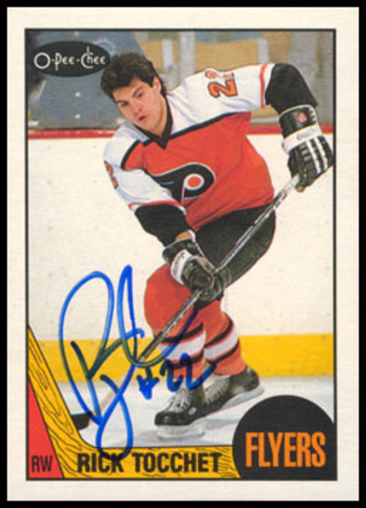 Rick Tocchet Autographed 1987 O-Pee-Chee Rookie Hockey Card - NHL Auctions