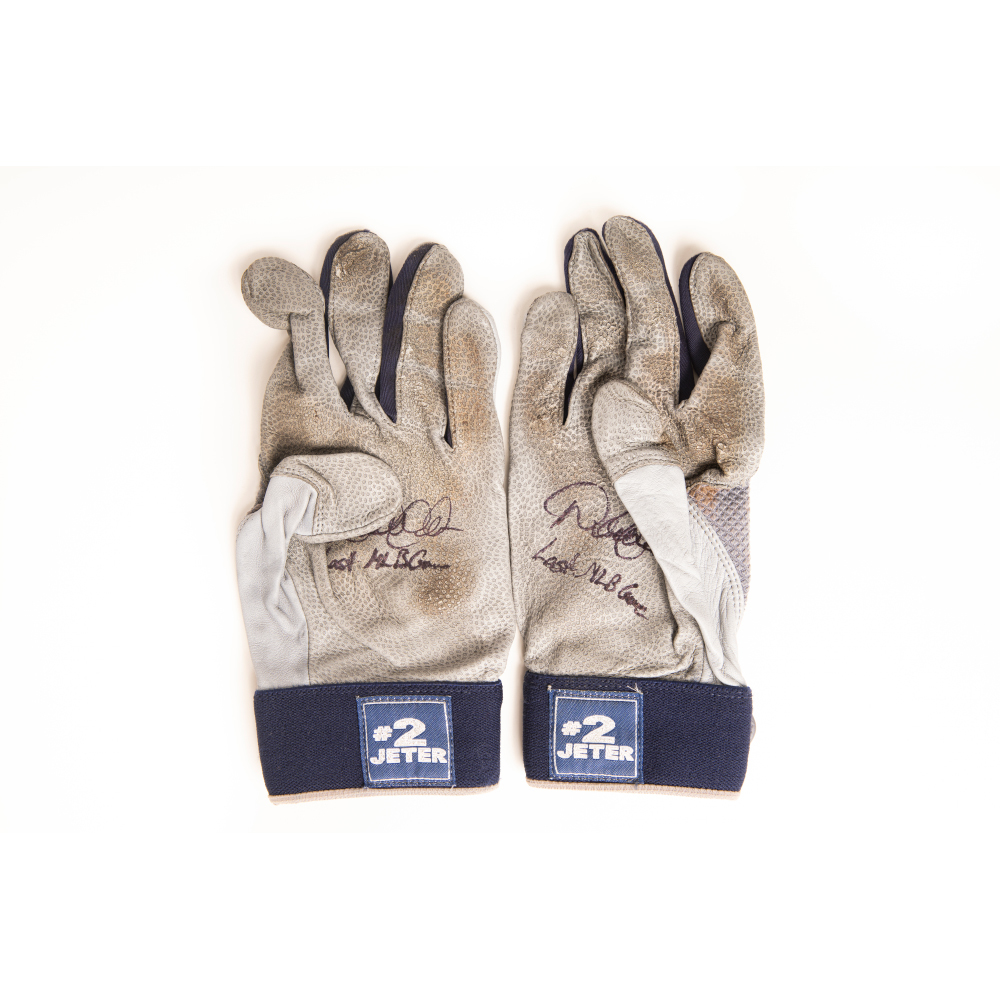 Derek Jeter Autographed Game-Used Batting Gloves from Last MLB Game (9 ...