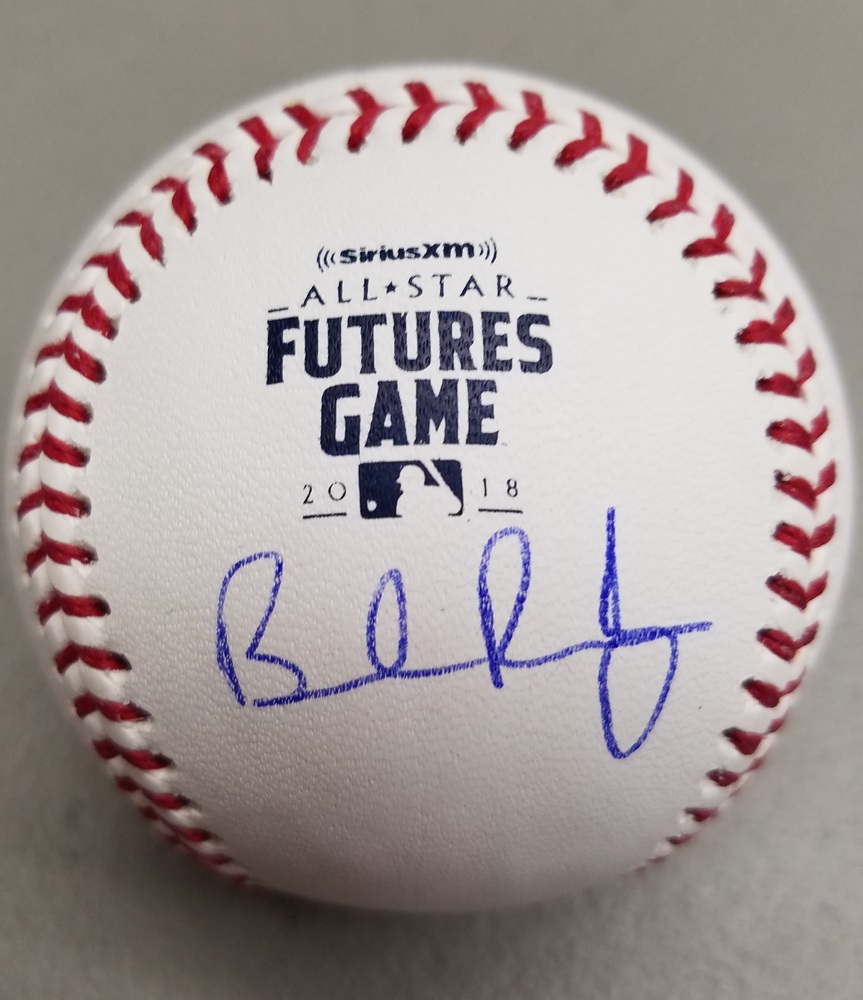 Brendan Rodgers Autographed 2018 Futures Logo Baseball | MLB Auctions