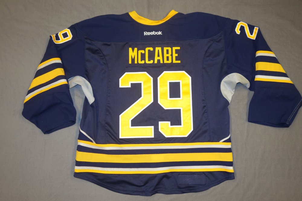 Jake McCabe Game Worn Buffalo Sabres Home Jersey - NHL Auctions