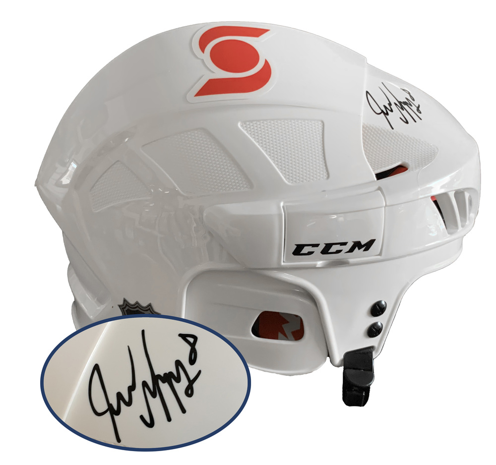 Jake Muzzin Signed Helmet White CCM Maple Leafs - NHL Auctions