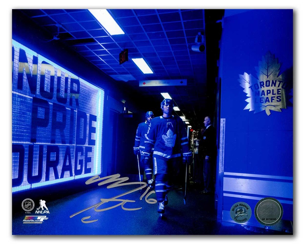 Mitch Marner Toronto Maple Leafs Signed Blue Light Tunnel Pride 8x10 ...