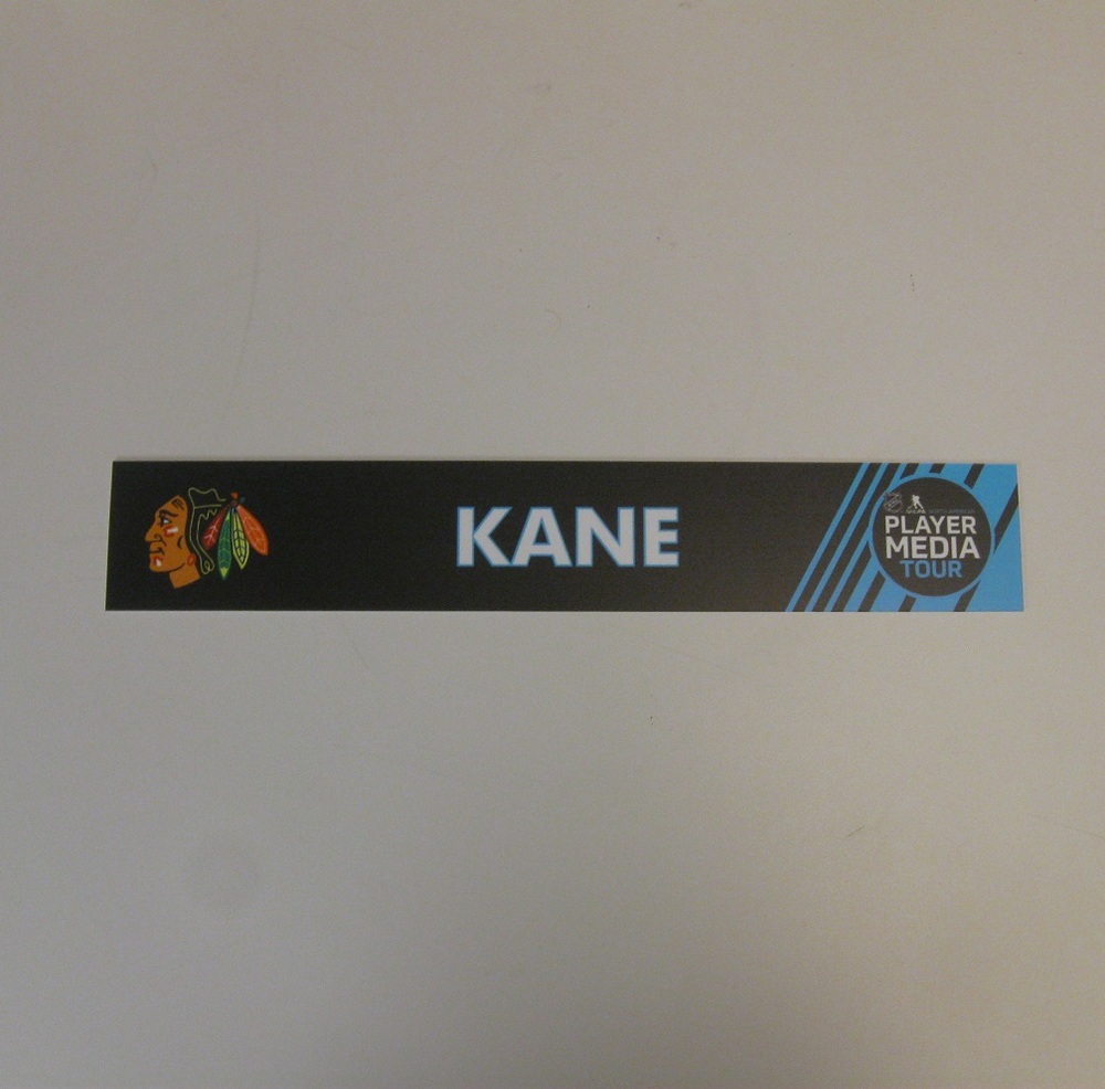 Patrick Kane Locker Room Nameplate from 2018 Player Media Tour ...