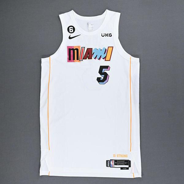 Nikola Jovic Miami Heat Game Worn City Edition Jersey 3000th Game In Heat History