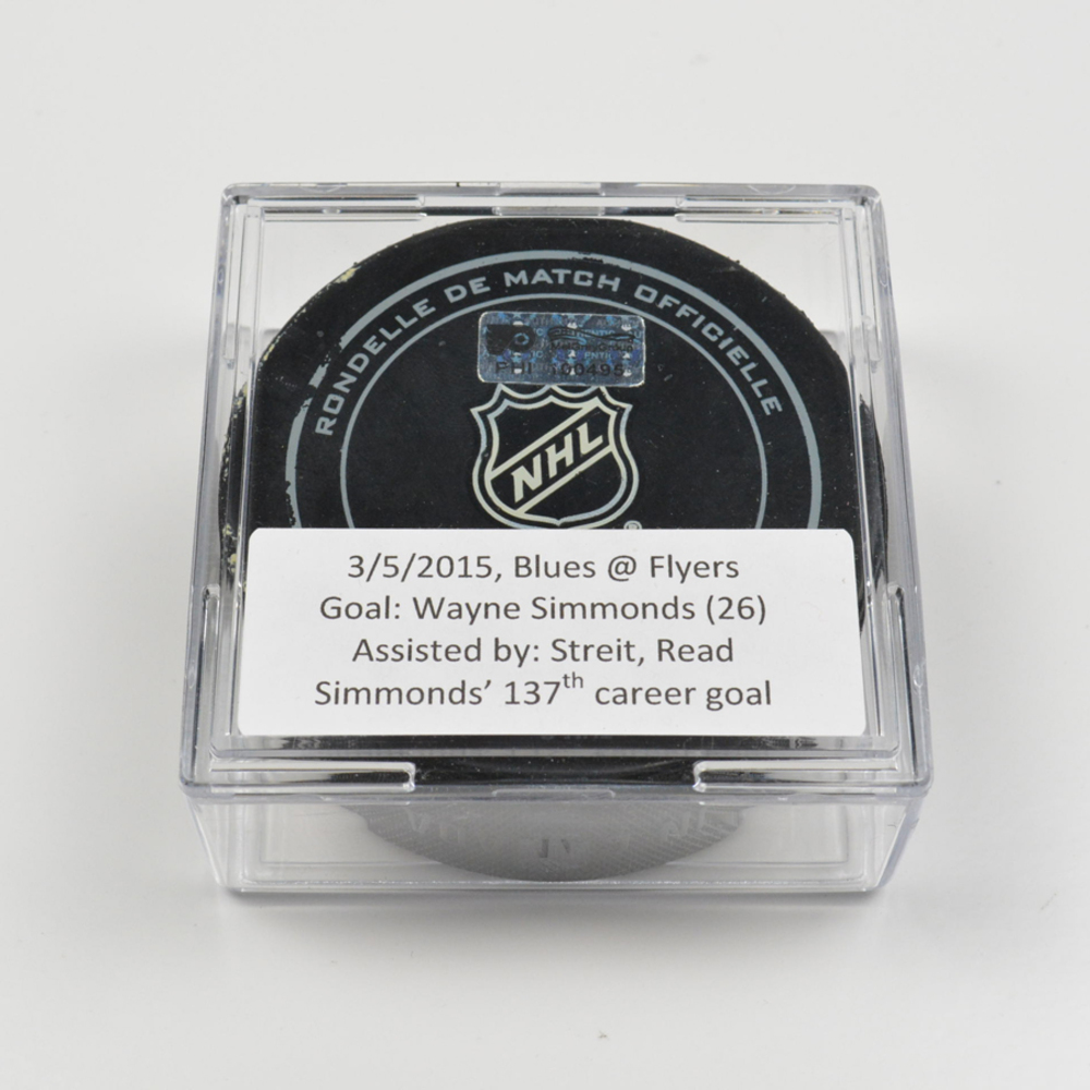 Wayne Simmonds - Philadelphia Flyers - Goal-Puck - March 5, 2015 vs. St ...