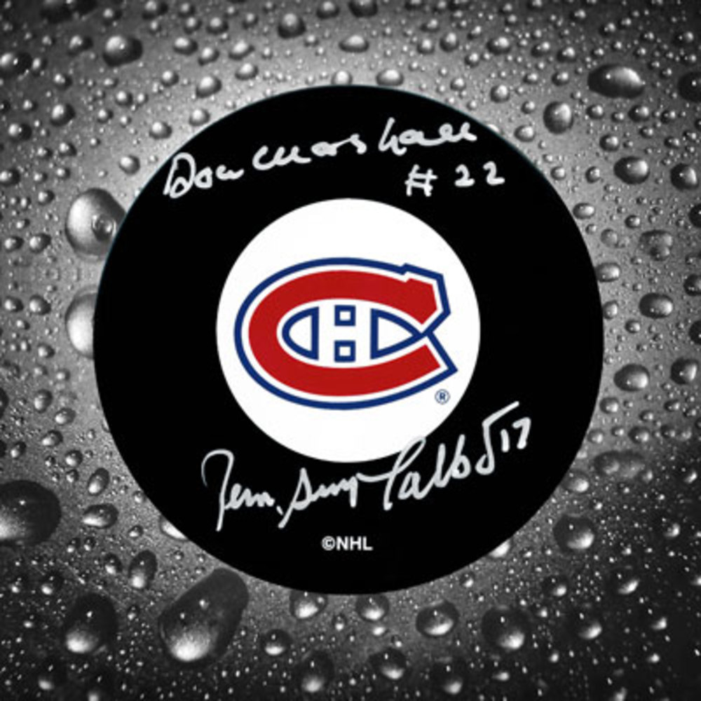Jean Guy Talbot & Don Marshall Montreal Canadiens Autographed Puck ...