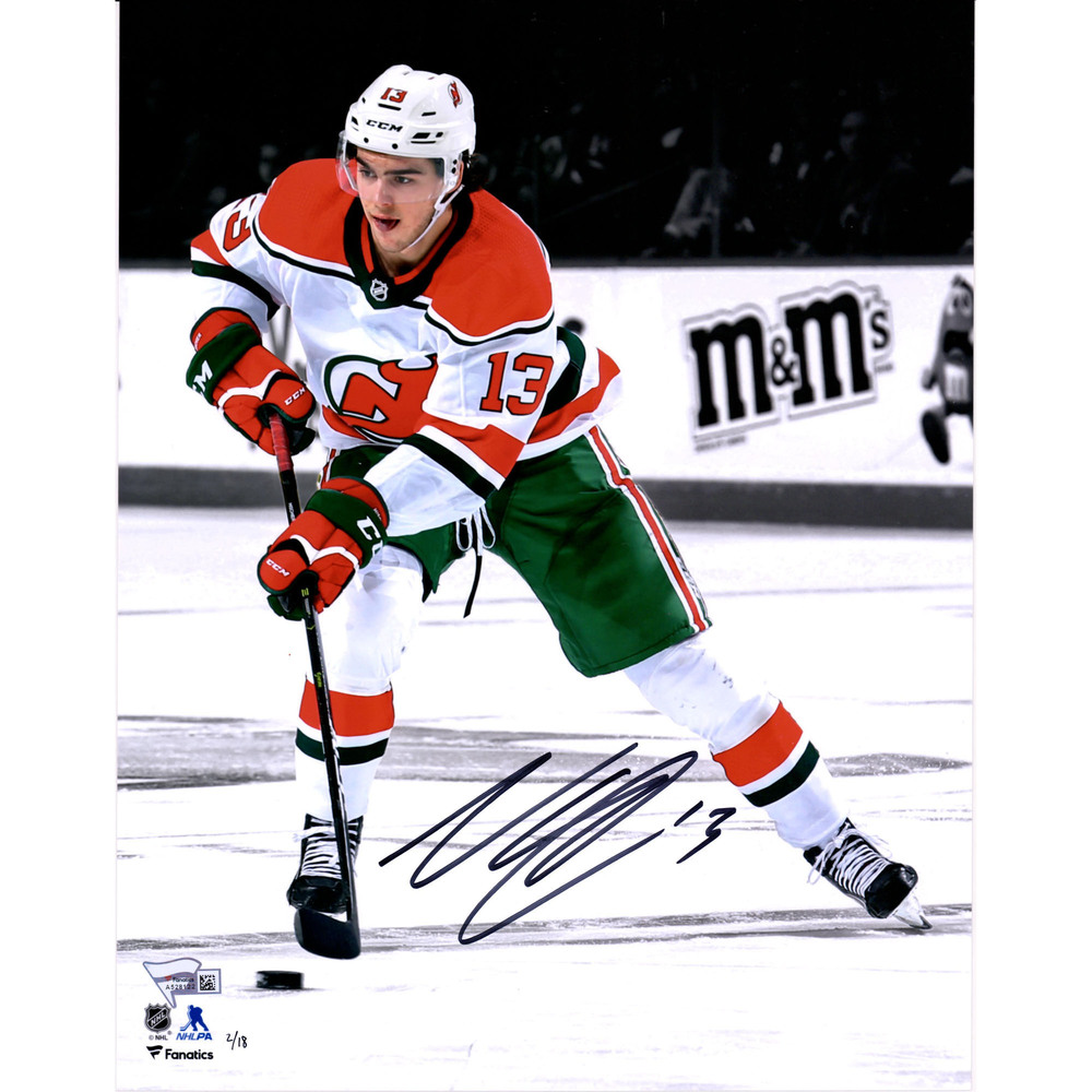 Nico Hischier New Jersey Devils Autographed 11" x 14" Spotlight ...