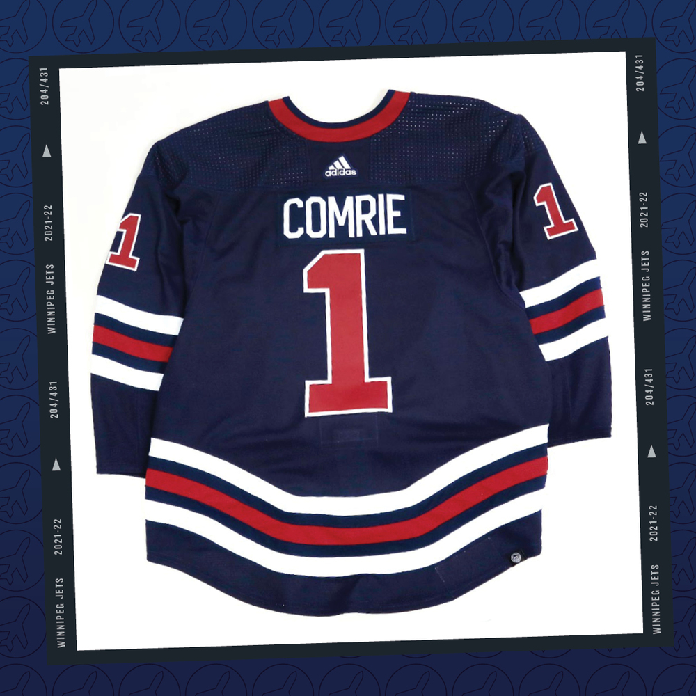 ERIC COMRIE Game Worn Heritage Jersey - NHL Auctions