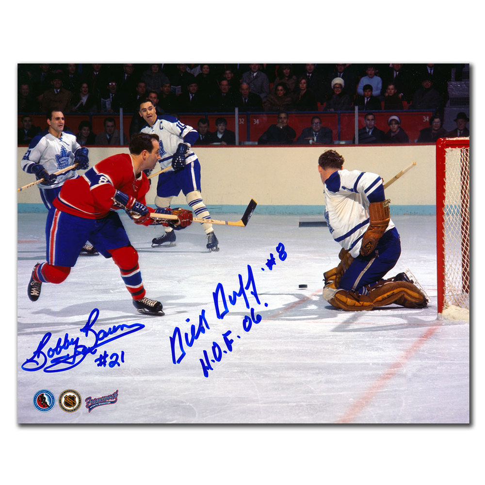 Dick Duff vs Bobby Baun Dual Autographed 8x10 - NHL Auctions
