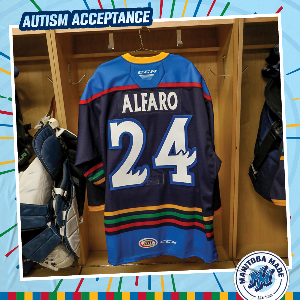 MATT ALFARO Game Issued Autism Acceptance Jersey - NHL Auctions
