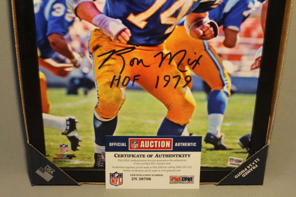 HOF - CHARGERS RON MIX SIGNED 11X14 FRAMED PICTURE | The official ...