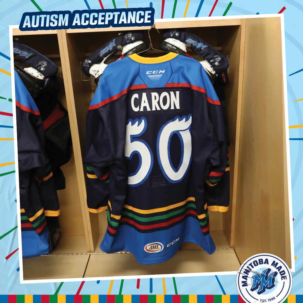 THOMAS CARON Game Issued Autism Acceptance Jersey - NHL Auctions