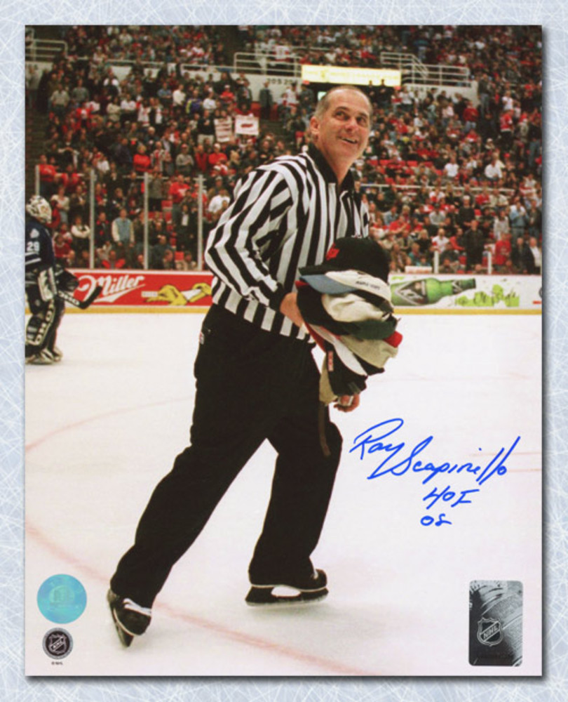 Ray Scapinello NHL Linesman Signed Hockey 8x10 Photo - NHL Auctions