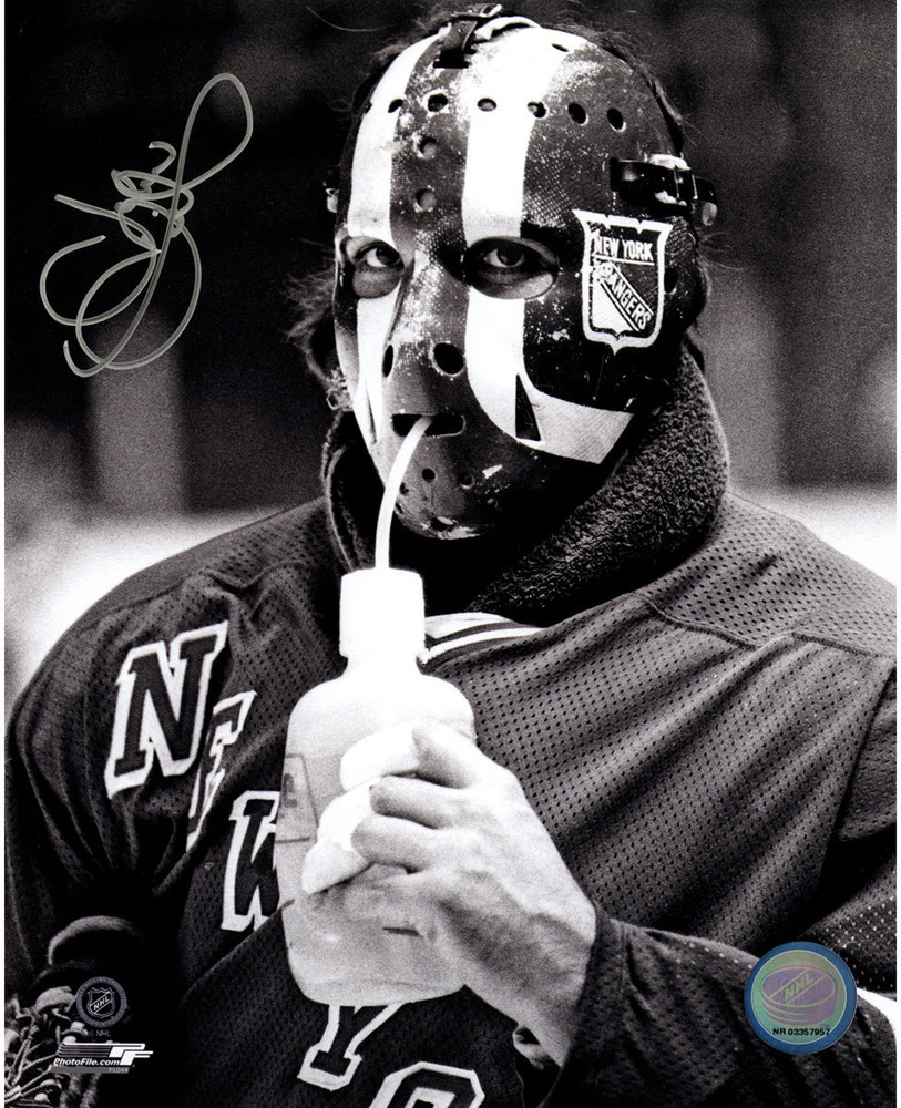 John Davidson Signed Drinking Water New York Rangers 8x10 Photo - NHL ...