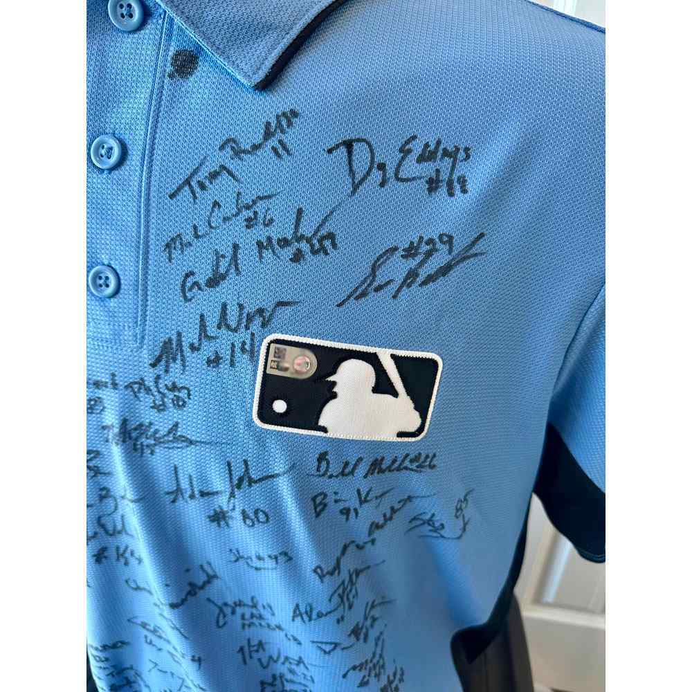 UMPS CARE AUCTION: 2025 Staff Signed Blue Umpire Jersey, Size XL | MLB ...