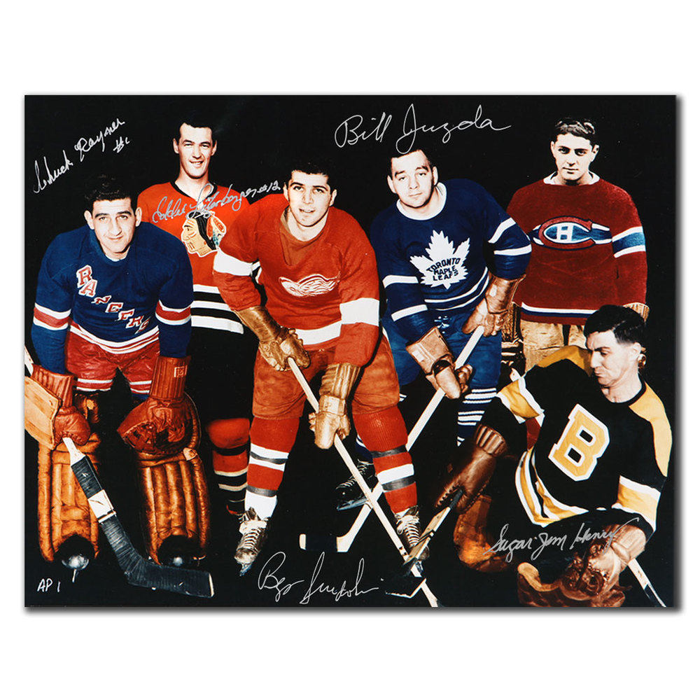 Chuck Rayner Eddie Litzenberger Bep Guidolin Bill Juzda & Sugar Jim ...